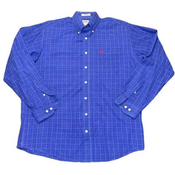 Cinch | Shirts | Cinch Shirt Mens Medium Blue Red Checked Western Long ...